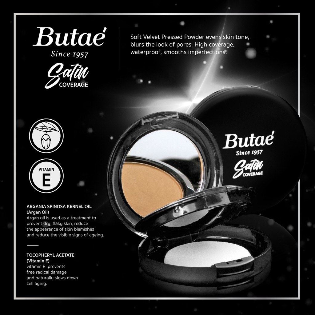 SI11 แป้งตลับ แป้งตลับใช้ดี Butae Satin Coverage Powder แป้งพัฟ บูเต้ ...