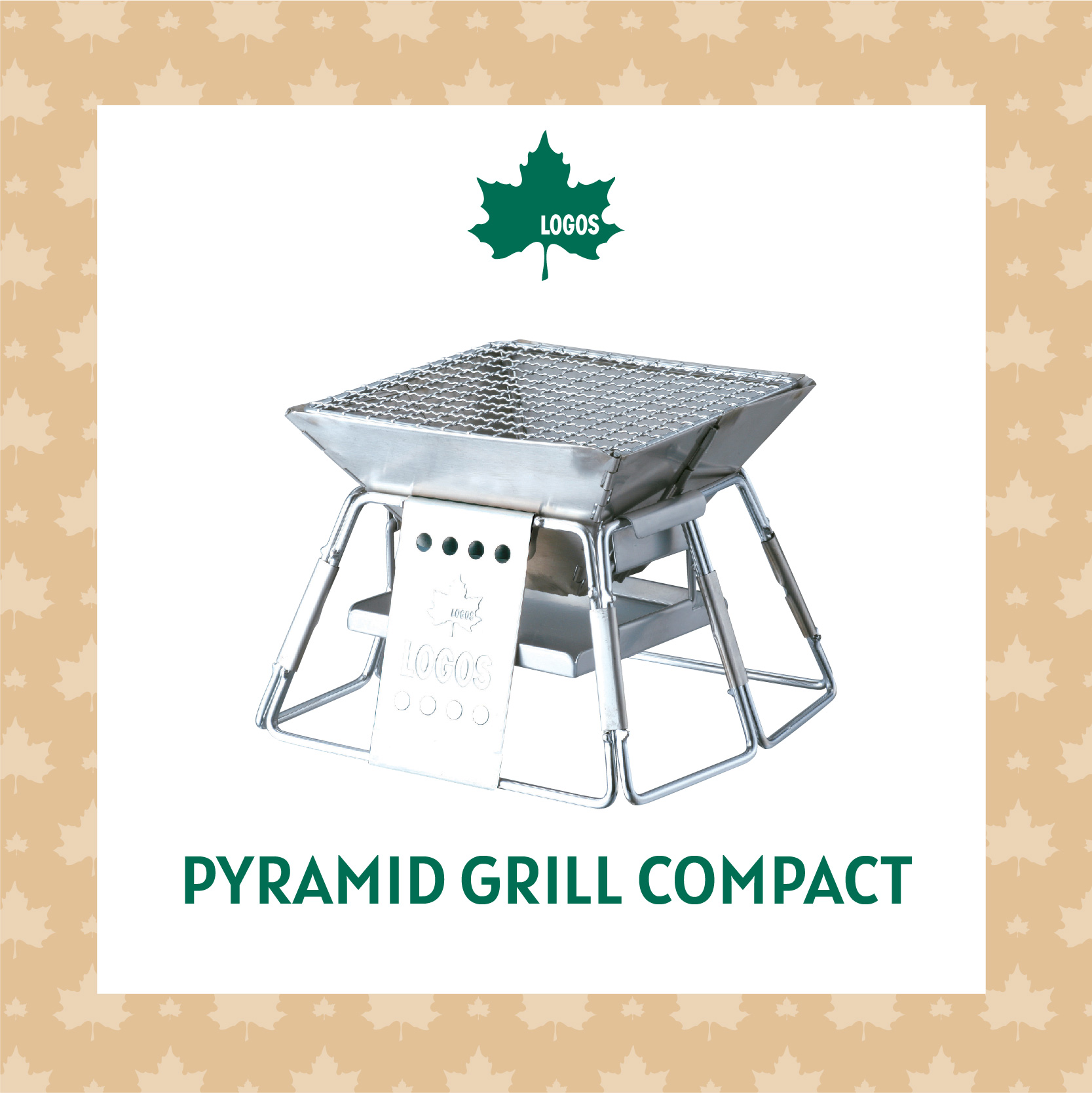 LOGOS เตาแคมป์ปิ้ง เตาปิ้งย่างพกพาได้ Pyramid grill compact | Lazada.co.th