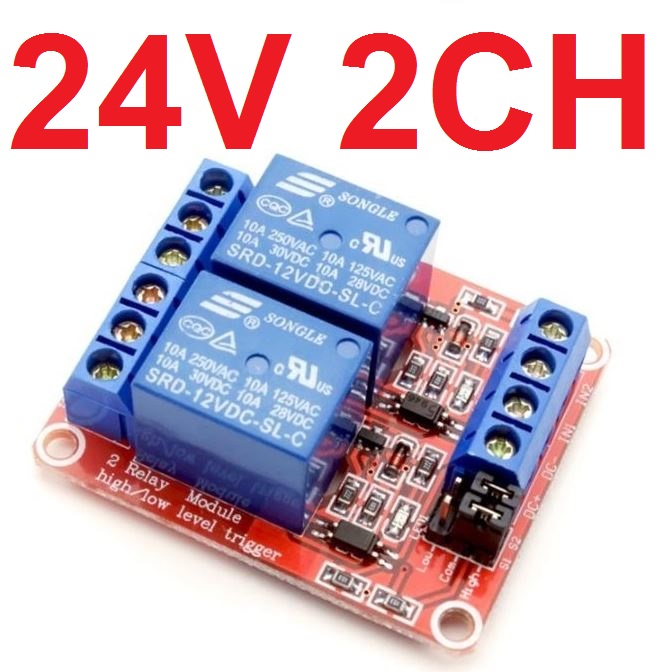 Relay 24V 2CH Relay Module Board Shield for Arduino with Optocoupler ...