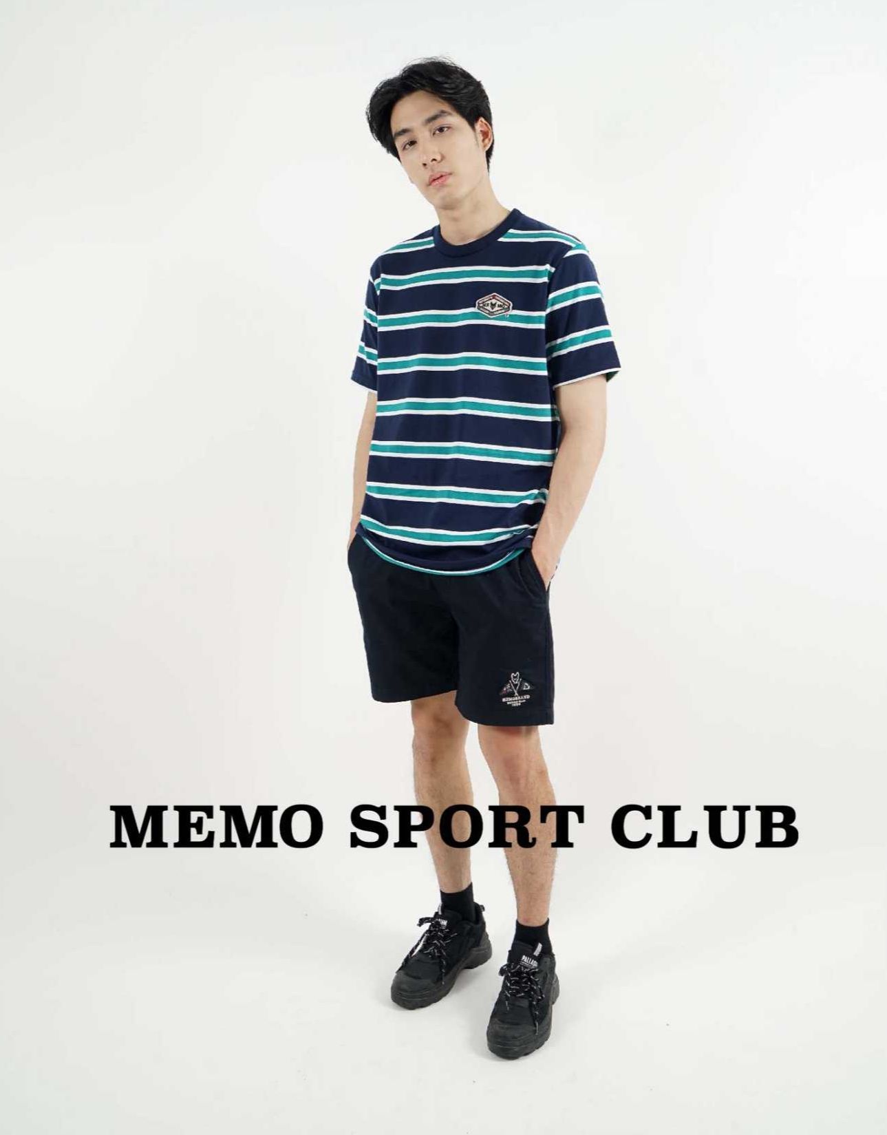 เสื้อยืด Memo Clothing ผ้า Cotton RIW รุ่น Sport Club ร้ิวกรม-ขาว-เขึยว ...