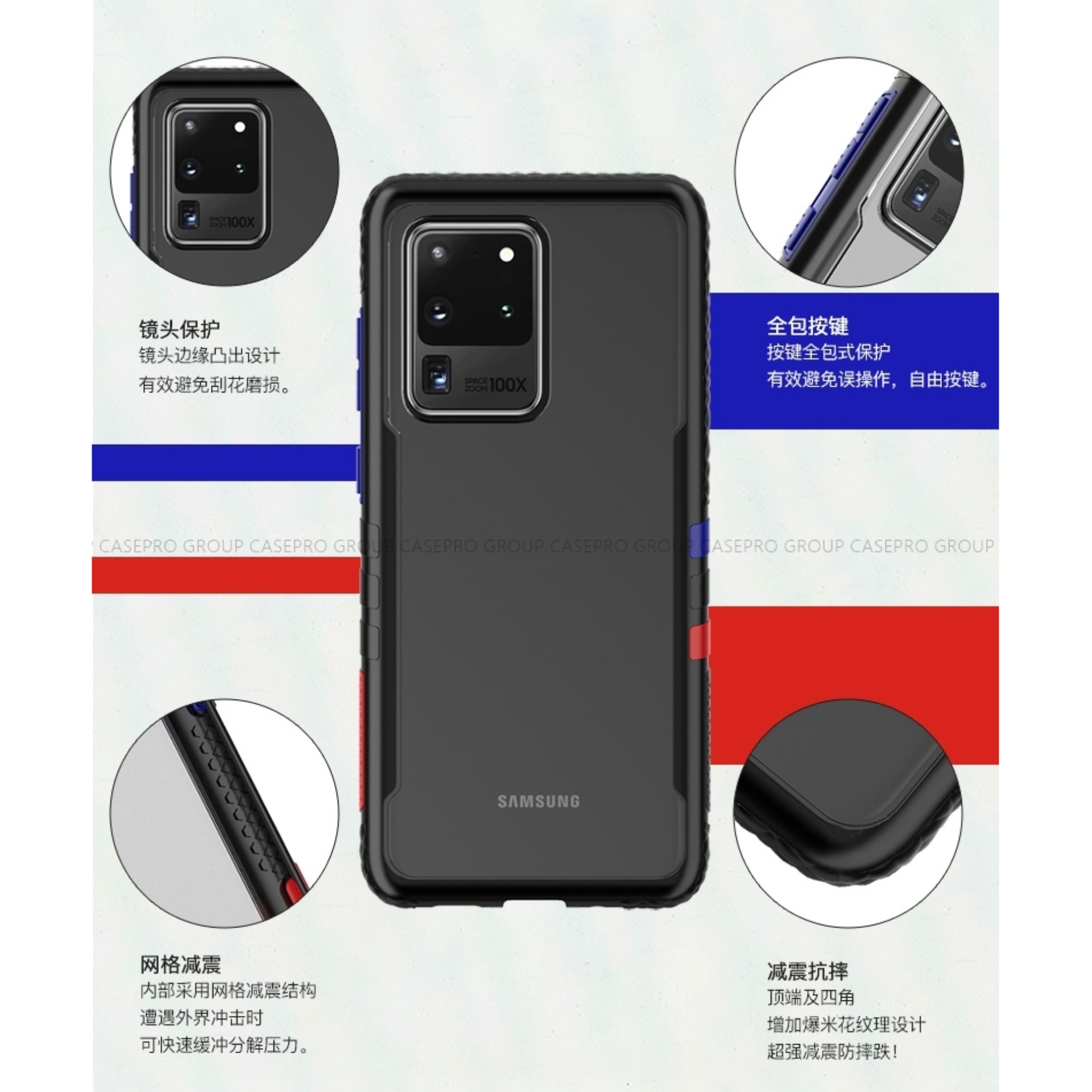 TGVI'S VIBRANT เคสกันกระแทกมาตราฐานระดับ 3 เมตร รองรับ SAMSUNG GALAXY ...