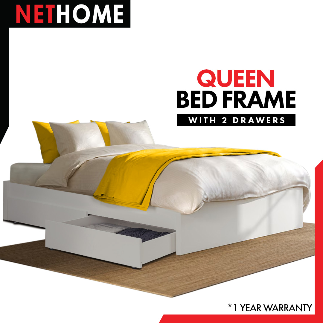 NETHOME : SNOW SERIES เตียง เตียงควีนไซส์ เตียง 5ฟุต เตียงไม้ เตียงพร้อมหัวเตียง (QUEEN SIZE ...