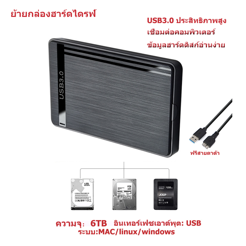 [ท้องถิ่นไทย]HDD Case USB 3.0 SATA 3.0 HDD SSD enclosure ขนาด 2.5 นิ้ว ...