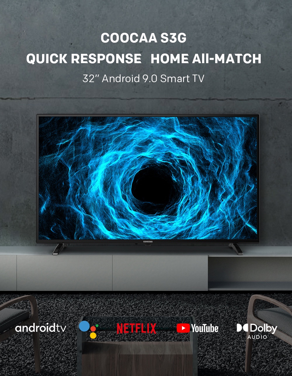 COOCAA 42S3G ทีวี 42 นิ้ว Inch Android TV LED TV Youtube Built-In FHD ...