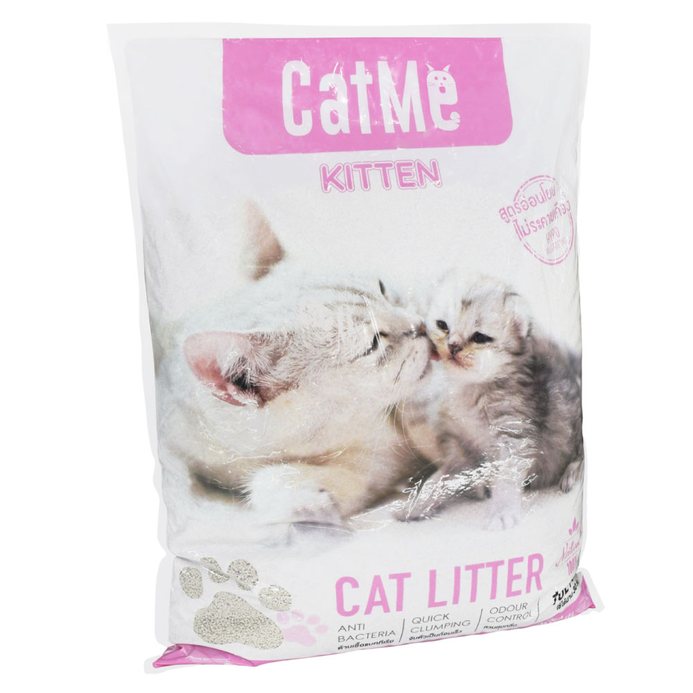 CatMe Kitten 10L. ทรายแมวอนามัย ทรายภูเขาไฟ สูตรอ่อนโยนพิเ - Puket Stores