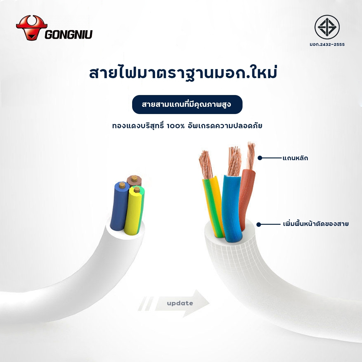 Gongniu T3050 Gntht 3m 5m T305d Gntht 5m ปล กไฟ 5 ช อง 5 สว ตช 3 เมตร – Eroppa