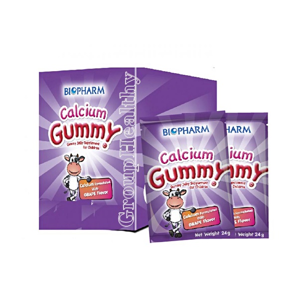 Biopharm Gummy Calcium ผลิตภัณฑ์เสริมอาหารรูปแบบขนมวุ้นเจลาติน 8 เม็ด ...