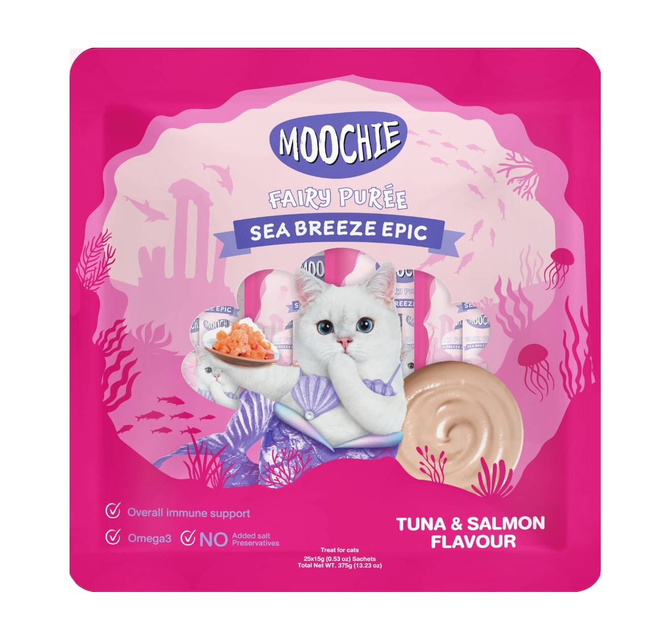 ขนมแมวเลียมูชี่ Moochie ไม่เติมเกลือ ขนาด 15กรัม x 25 ซอง | Lazada.co.th