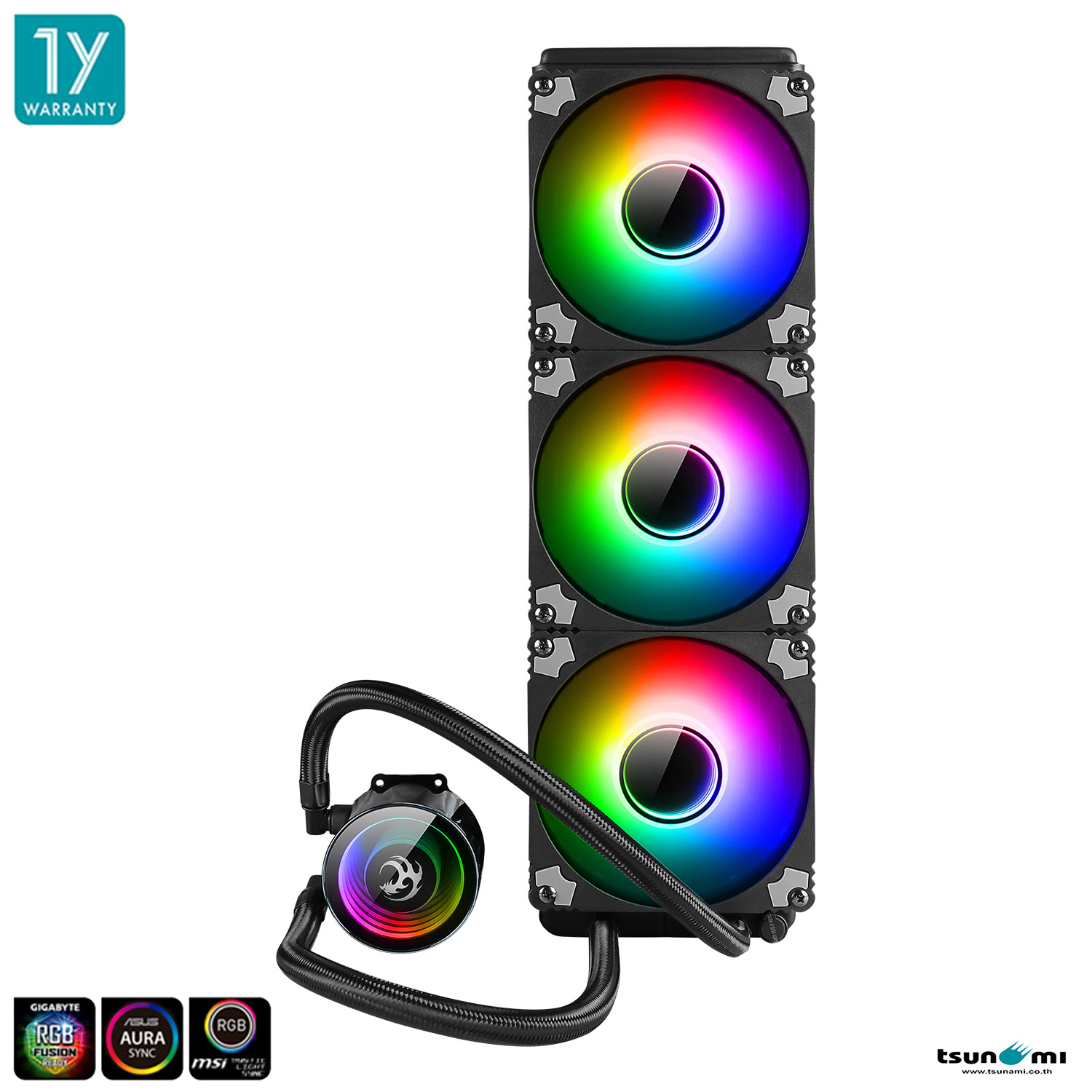 ชุดน้ำระบบปิด Tsunami SL-360 Unlimited Deep Space Lighting ARGB Multi ...