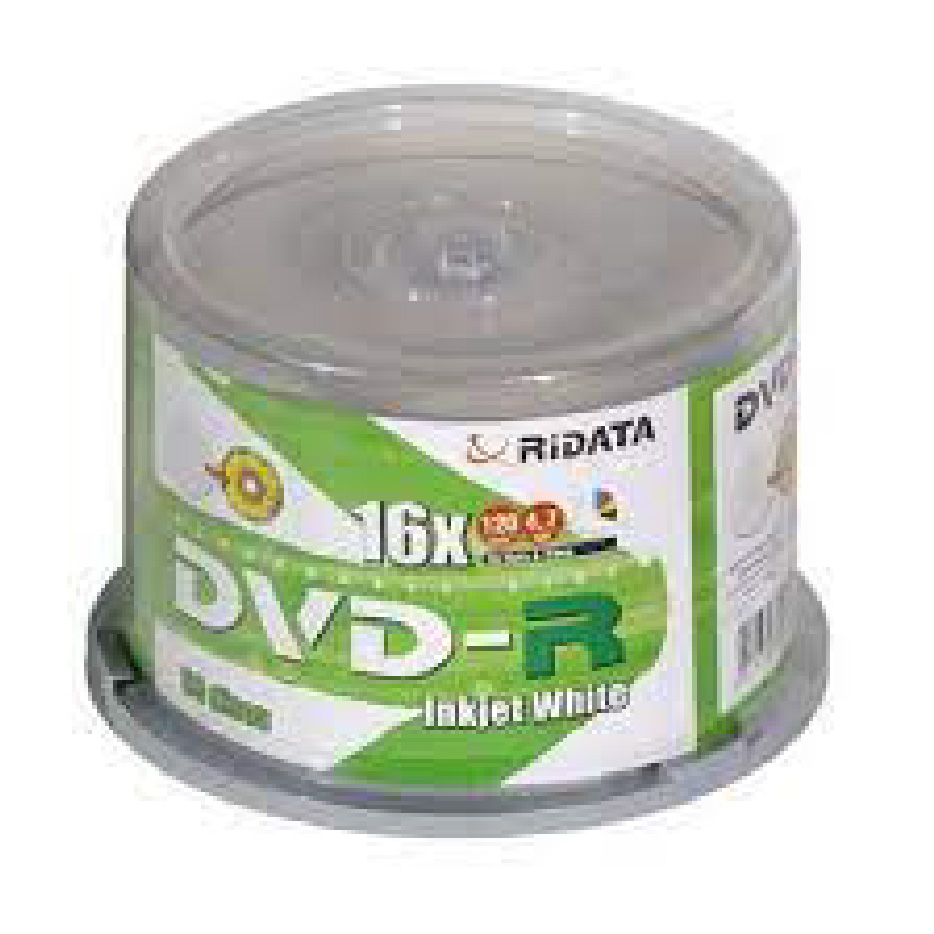 Ridata-RYO DVD-R Printable inkjet white DVD หน้าขาว สำหรับปริ้น 16x120min4.7gb - KL accessories ...