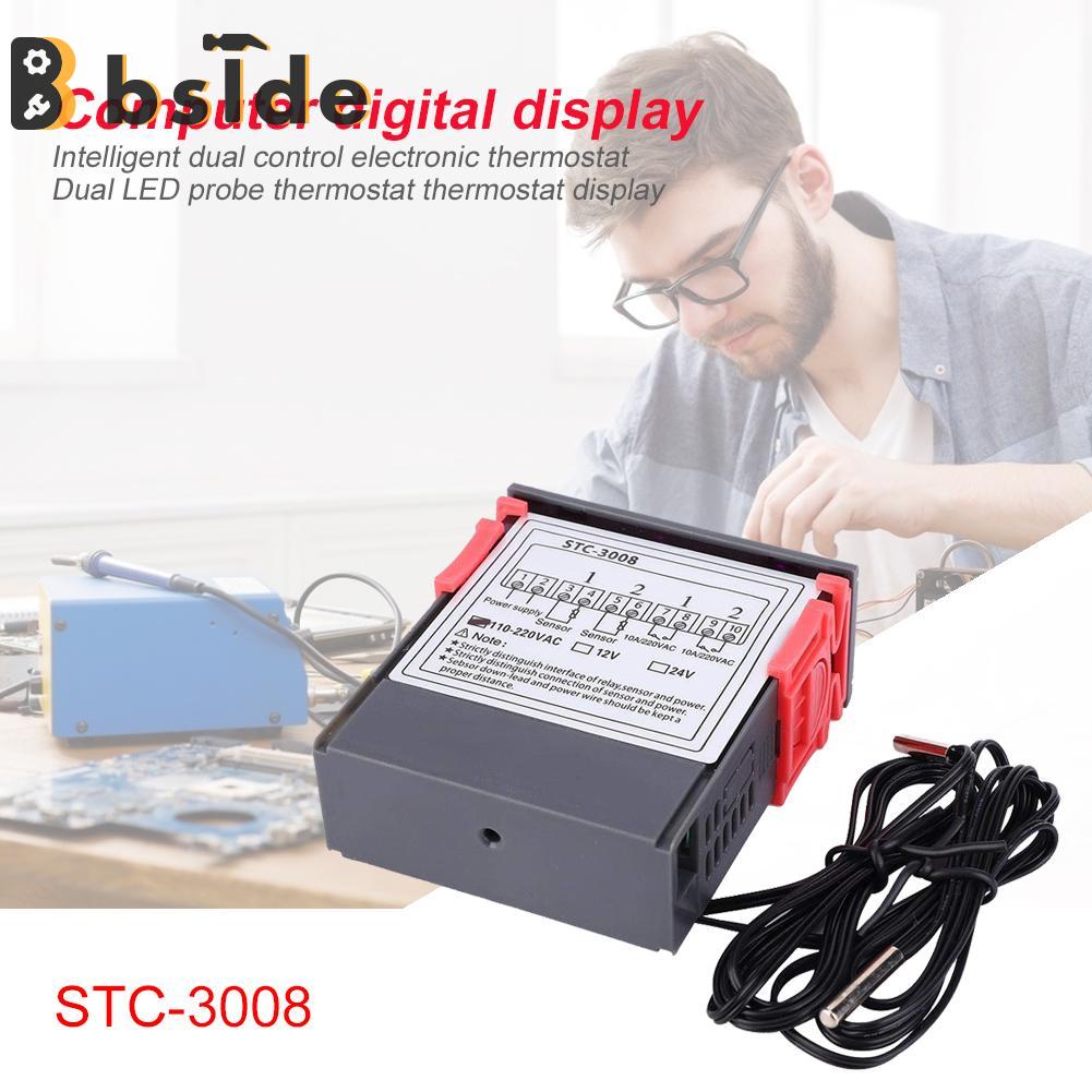 STC-3008 Dual LED Probe ควบคุมอุณหภูมิเทอร์โมควบคุมการแสดงผล - Bside ...
