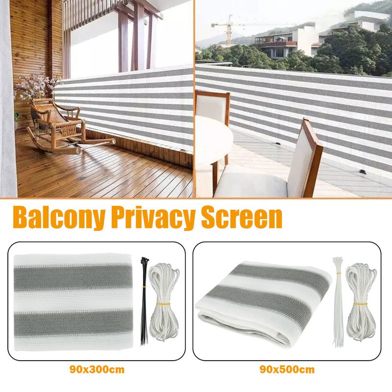 Home Balcony Privacy Screen with Grommets Fence Deck Shade Sail Yard ...