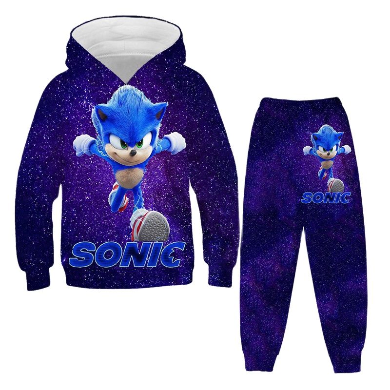 3D Kids Clothes Sets Sonic Hoodie Autumn Winter Outdoor Causal ...