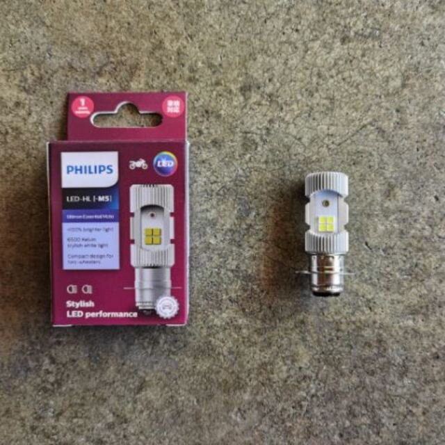 ของแท้ 100 หลอดไฟหน้า LED PHILIPS ฟิลิปส์ M5 (T19) 12V DC แสงขาว 6500K 11163UEMX1 Wave Dream ...
