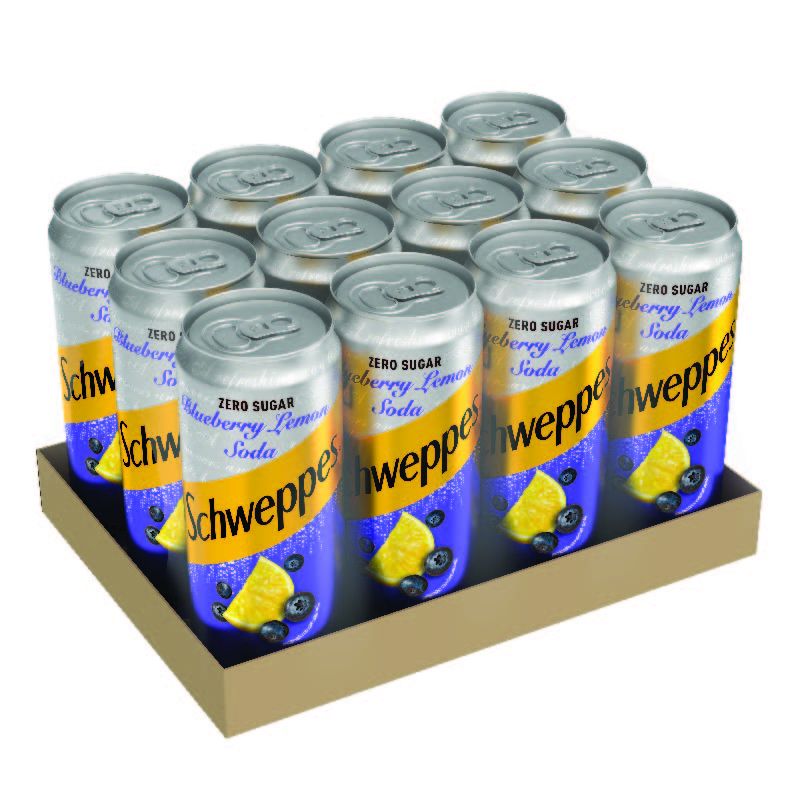 ชเวปส์ ซีโร่ บลูเบอร์รีเลมอน 330 มล. 12 กระป๋อง Schweppes Zero Sugar ...