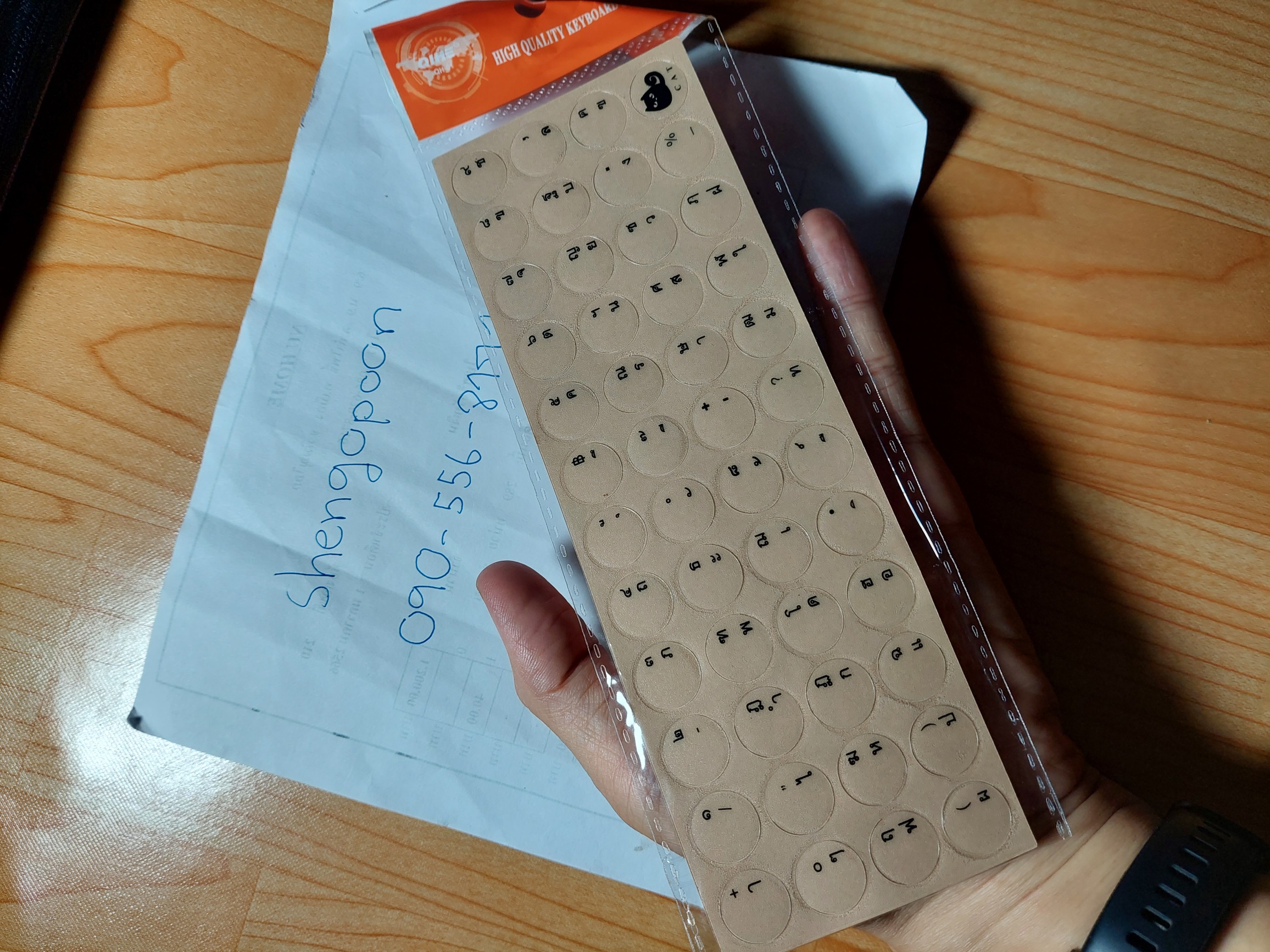 Sticker Keyboard 3M สติกเกอร์คีย์บอร์ด ตัวอักษรไทย ทรงกลม 3M Logitech ...