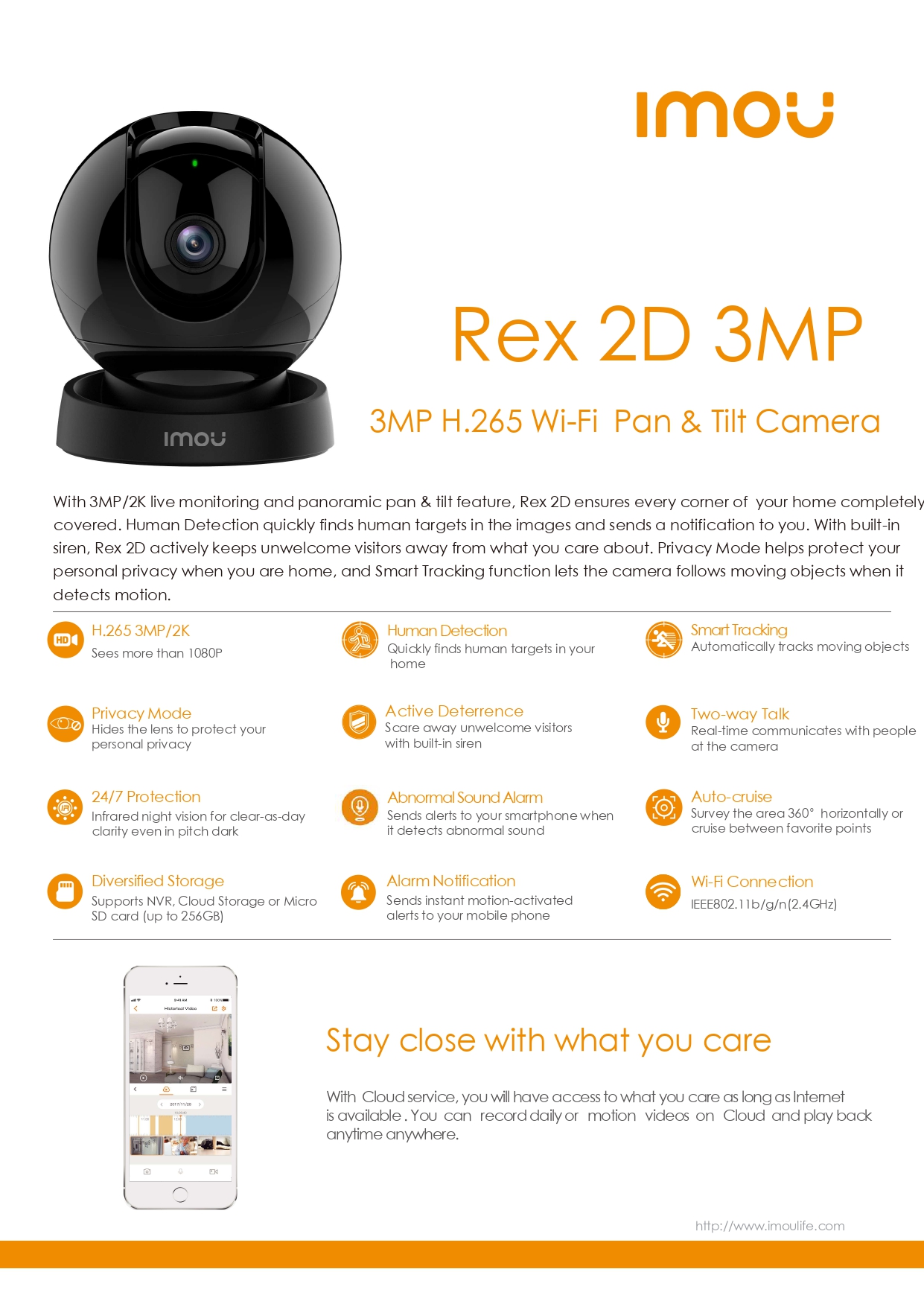 IMOU กล้องวงจรปิด IPC-GK2DP-3C0W พูดคุยโต้ตอบได้ 3MP รุ่น REX 2D 3.6mm ...