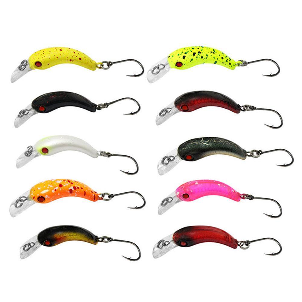 Mini Minnow Wobblers Triangle Hooks Fish Popper Bass Plastic Lures ...