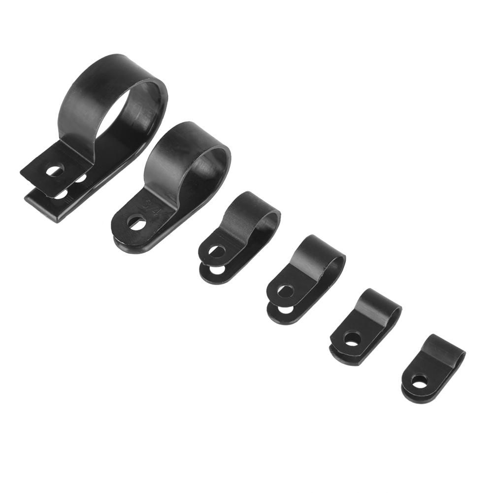 【ห้ามพลาด】【ราคาถูกสุด】200 PCS ไนลอนพลาสติกสีดำ P คลิป P Clamp CLAMP P ...