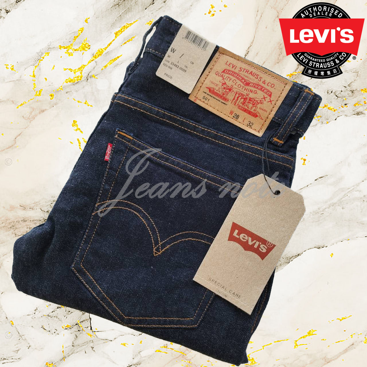 LEVI'S 501 ยีนส์ ขากระบอกเล็ก ผ้ายืด สี Black สินค้าขายดี1 - Jeans note ...
