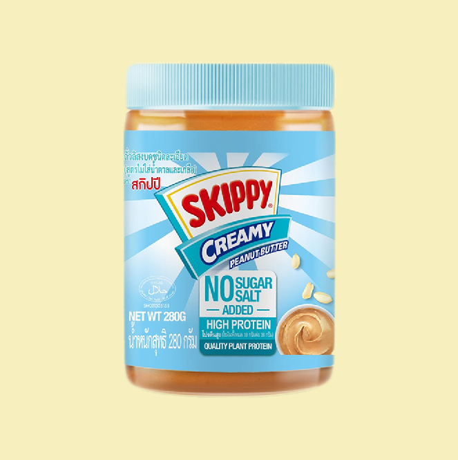 Skippy Creamy Peanut Butter No Sugar Salt Added High Protein สกิปปี้ ...