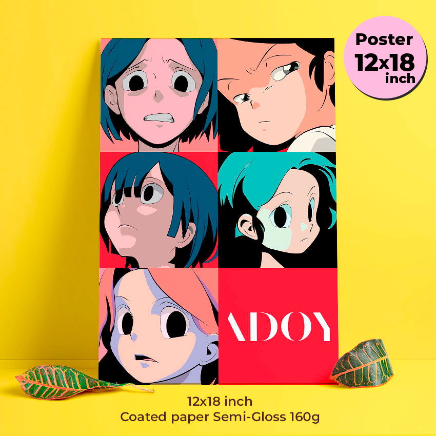 ADOY Poster 12x18 inch โปสเตอร์ภาพปกอัลบั้ม อะดอย วงซินธ์ป๊อปเกาหลี ...