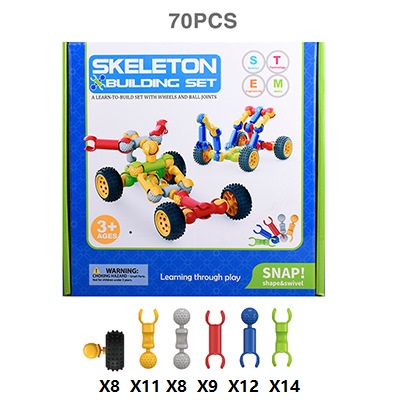 Skeleton Building Blocks ชุด DIY Creative Model Assembly อิฐของเล่นเด็ก ...