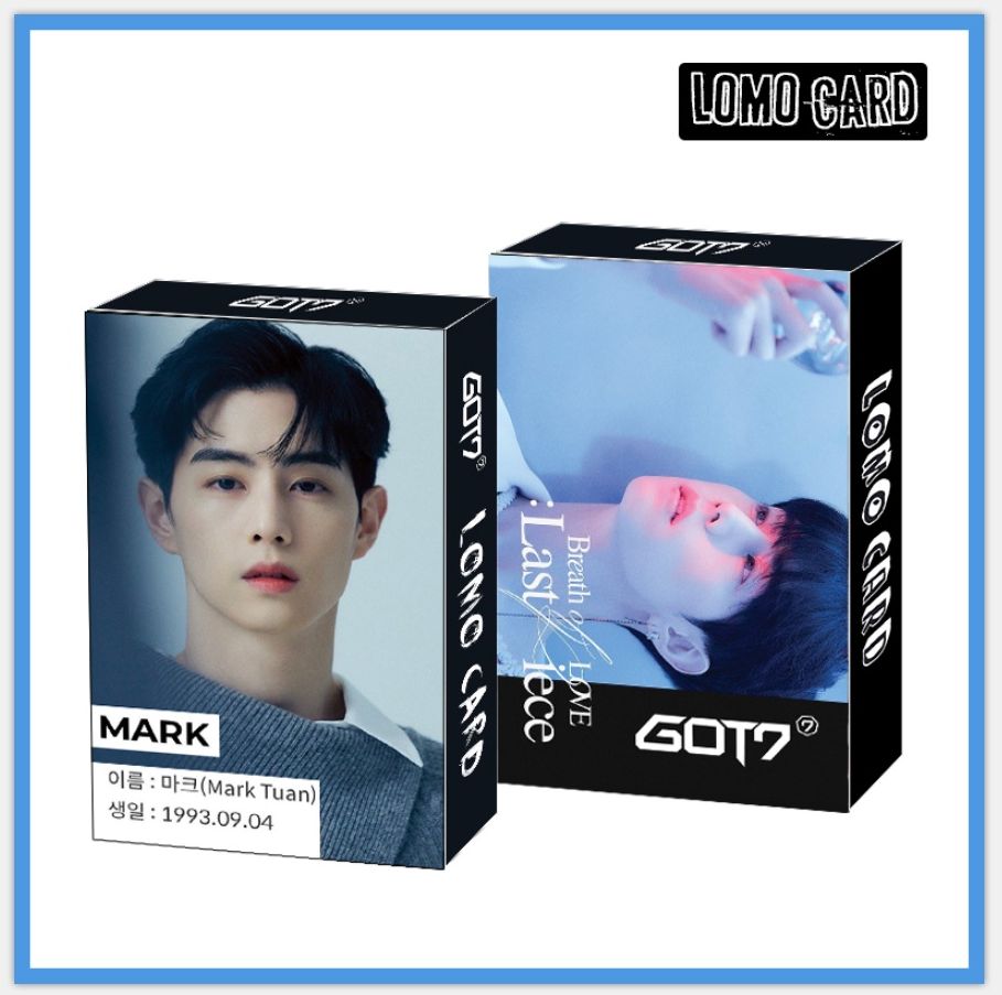 การ์ดโลโม่ โฟโต้การ์ด GOT7 30 ชิ้น/กล่อง 8.5×5.5 ซม.โลโม่การ์ด lomocard kpop MARK มาร์ก,JACKSON ...