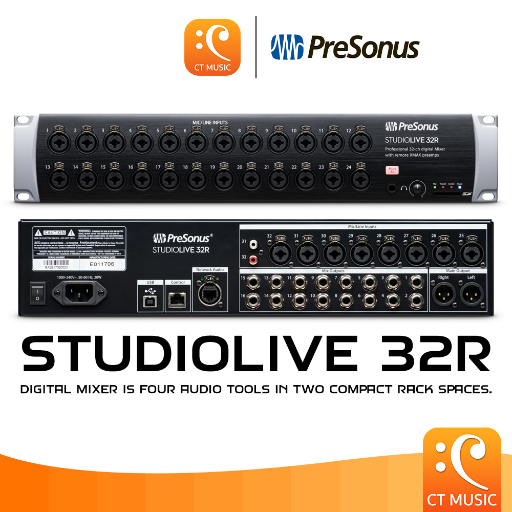 PreSonus StudioLive 32R Digital Mixer มิกเซอร์ ดิจิตอล Studio Live 32 R ...
