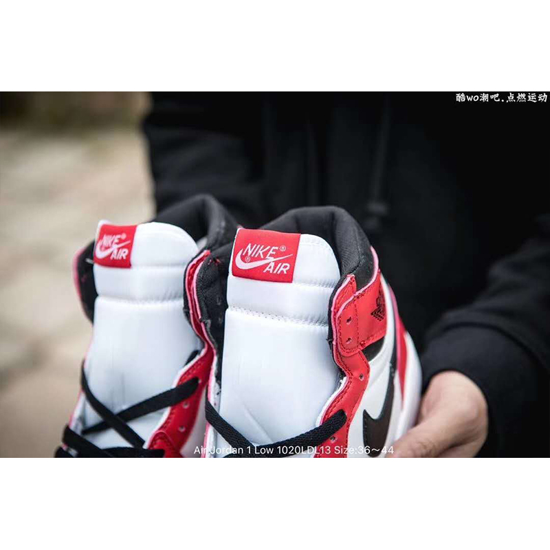 Nike Air Jordan 1 Aj1 Retro High Nrg สิทธิบัตร White Red Toe ผู้ชาย ...