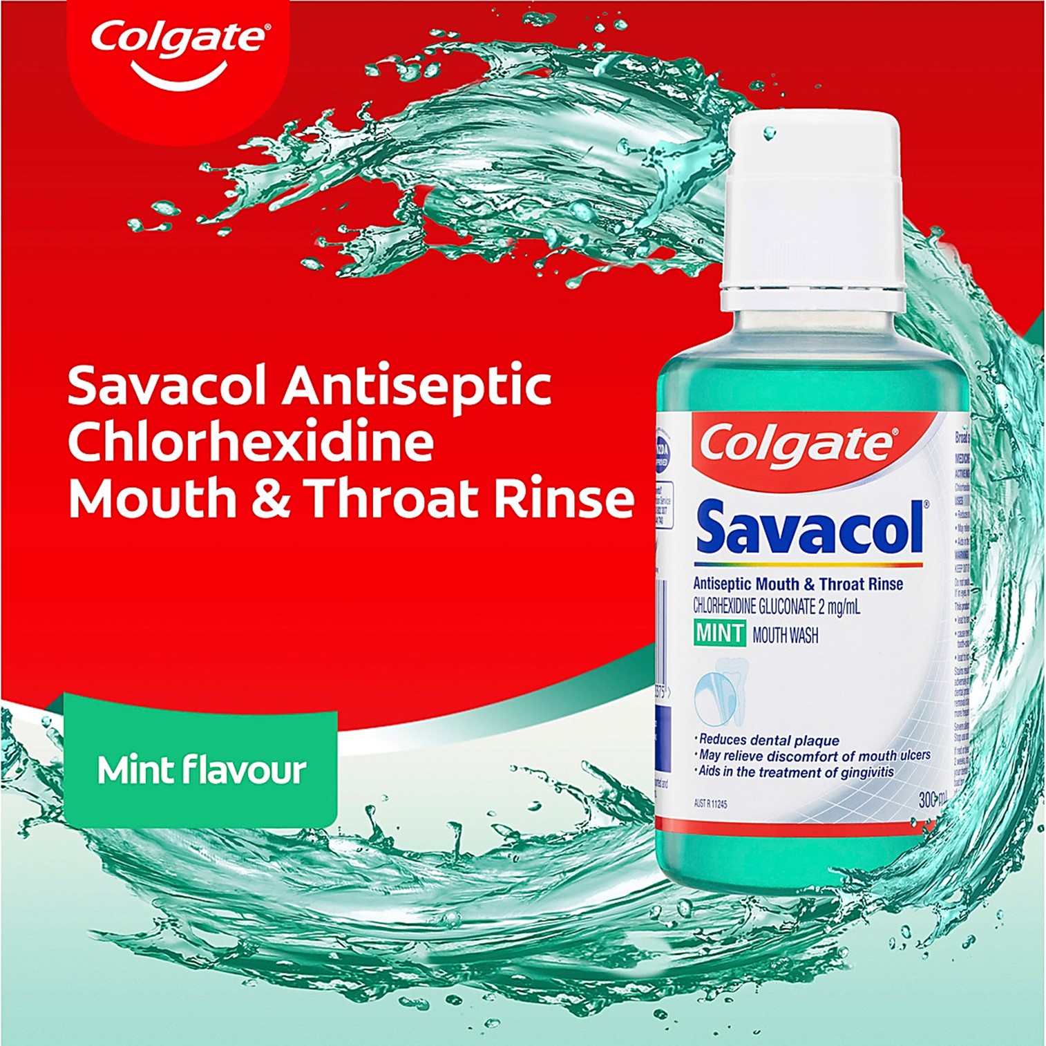 Colgate Savacol Antiseptic Mouth and Throat Rinse Mouthwash 300mL น้ำยา ...