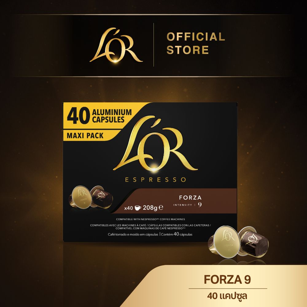 Online Exclusive LOR Espresso Forza Intensity 9 (40 Capsules) กาแฟ ลอร์ กาแฟแคปซูล ความเข้ม ...