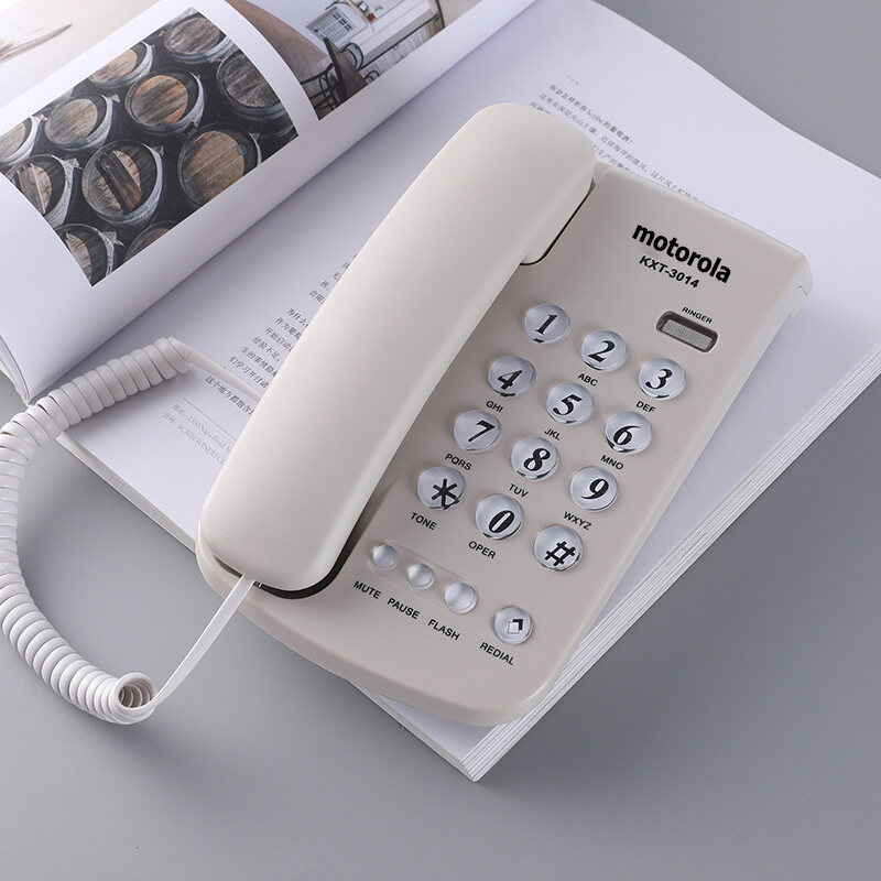 Motorola KXT-3014 ปุ่มโทรศัพท์บ้านขนาดใหญ่แบบมีสายสำนักงานโทรศัพท์พื้นฐานสายโทรศัพท์พื้นฐานที่ ...