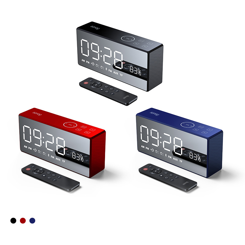 Bluetooth Portable Mini Bass Wireless Mirror Remote Control Speaker ...