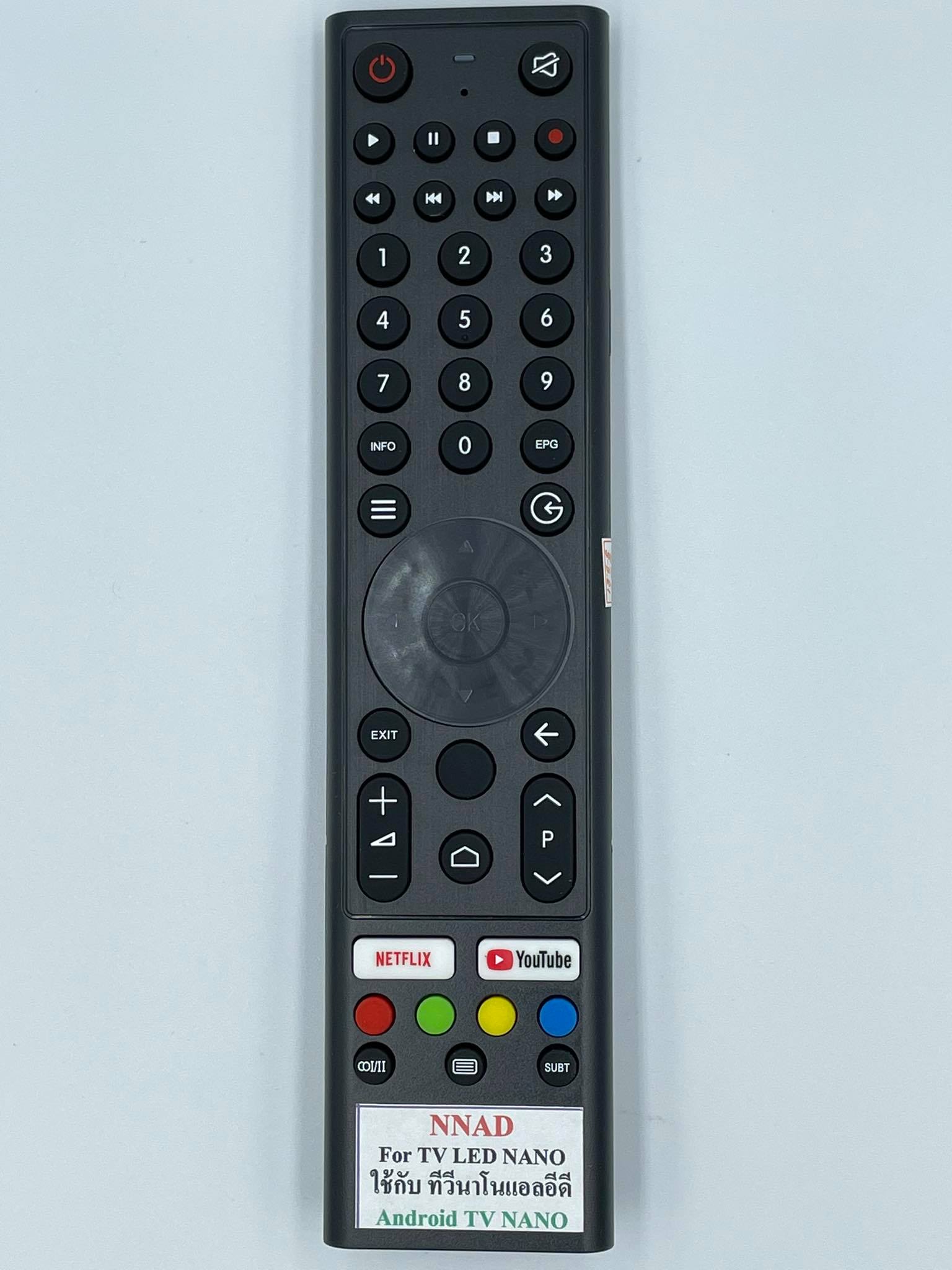 รีโมททีวี Nano รุ่น NNAD **ไม่มีคำสั่งเสียง** รุ่นและปุ่มคำสั่งต้อง ...