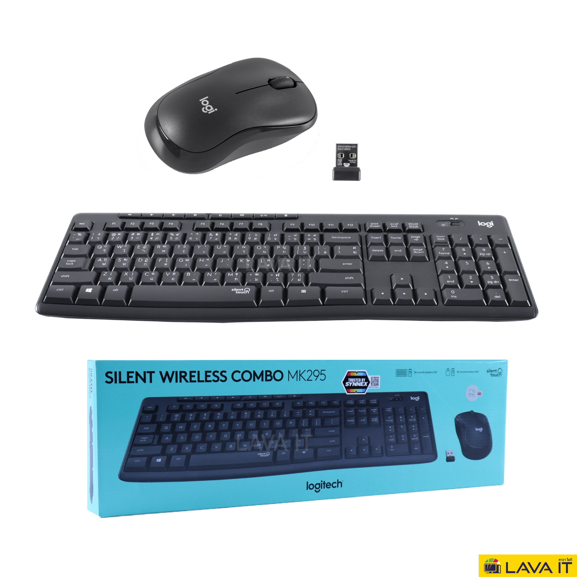 Logitech MK295 Silent Wireless Combo Keyboard Mouse คีย์บอร์ดและเมาส์ ...