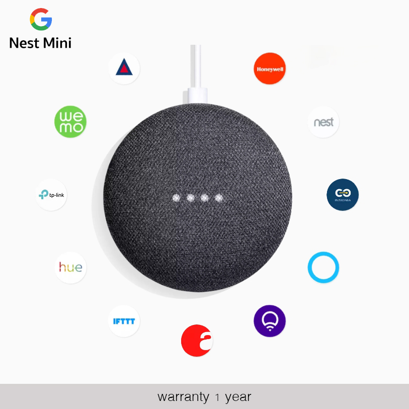 Nest Mini (2nd Generationประกัน 1 ปี) Google Home Mini 2 ลำโพงสั่งงาน ...