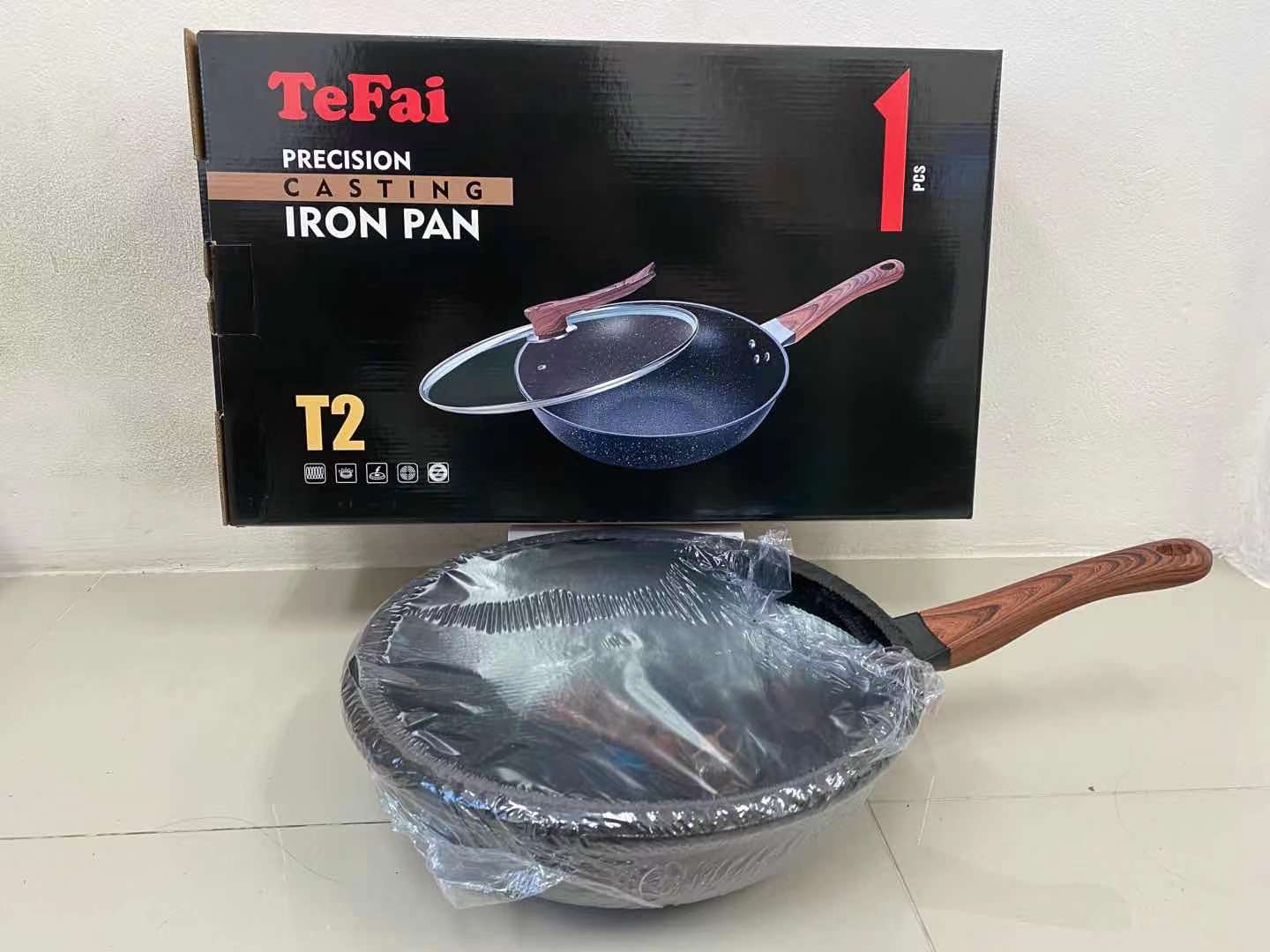 ชุดเครื่องครัว TeFai T1/T2 หม้อและกระทะเหล็ก กระทะก้นลึก กระทะแบน จัดไปเลยชุดใหญ่ทั้งหมด 5 ชิ้น ...