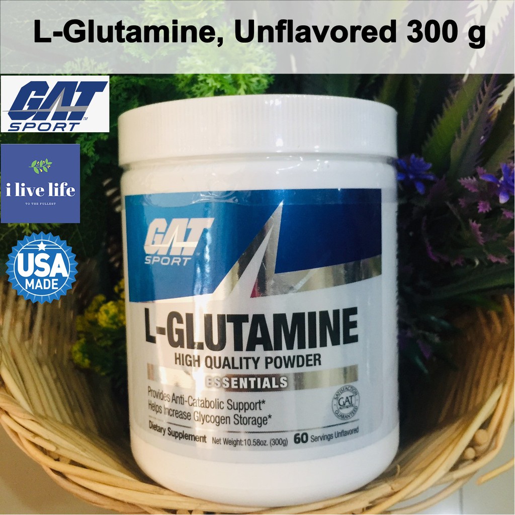 L-Glutamine Powder, Unflavored 300g - GAT แอล-กลูตามีน แอลกลูตามีน ...
