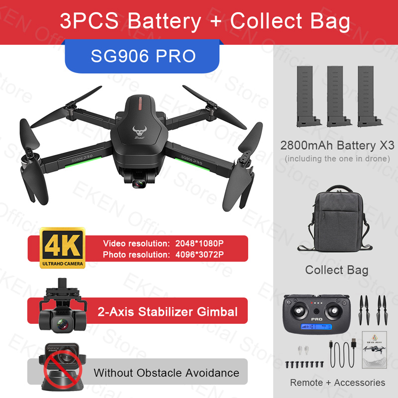 CODSpot Parcel โพสต์ SG906 PRO 2 GPS พร้อม3แกน Self Stabilizing Gimbal ...