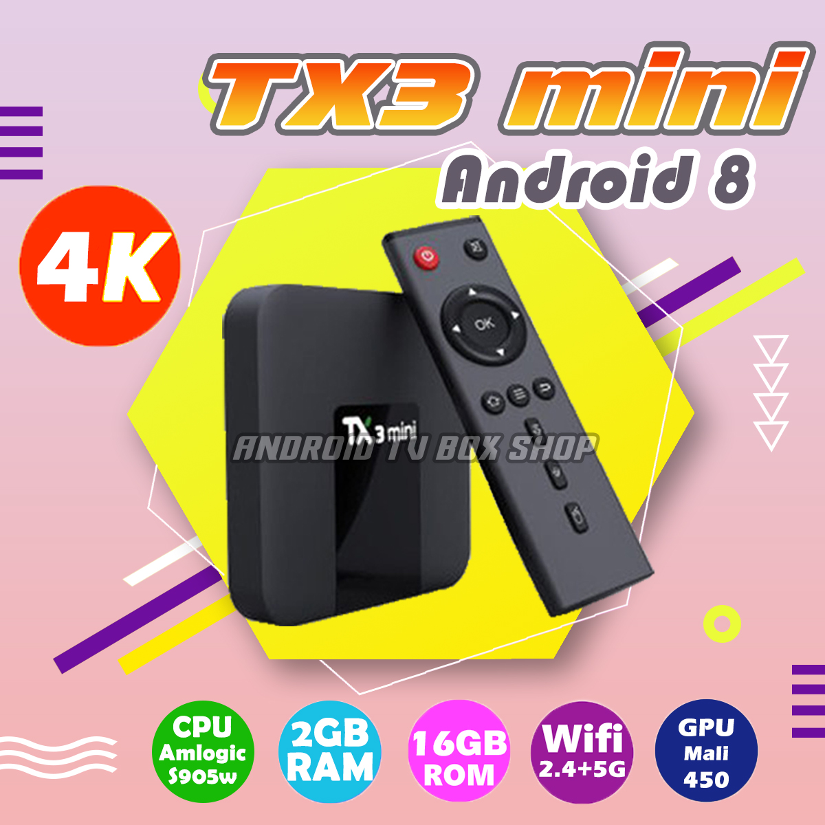 ใช้งานดีมาก ราคาดีมาก Tx3 Mini Version 8.1 Wifi 2.4/ 5G Ram 2GB, Rom ...