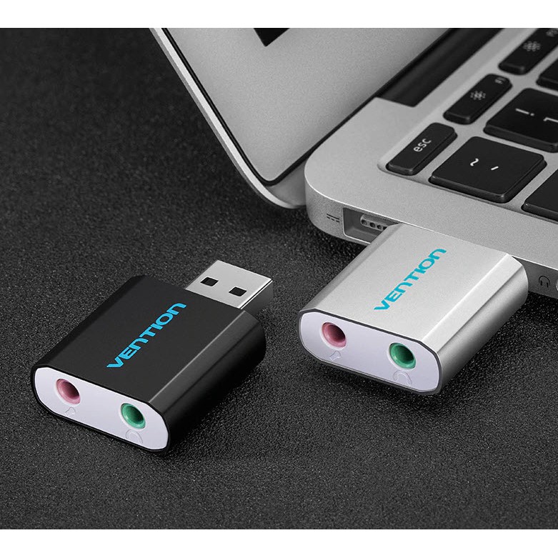 พร้อมส่ง Vention (VAB-S) External USB Sound Card USB To 3.5mm headphone ...