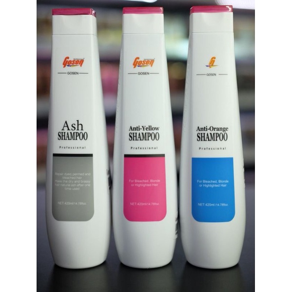 #แชมพู เทา#แชมพู แอนตี้เยลโล่#แชมพู แอนตี้ออเรนจ์ โกเซ็น 420ml. Gosen ...