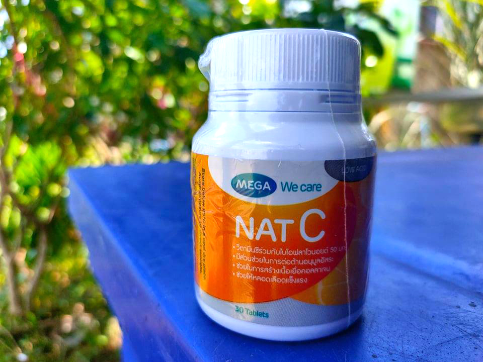 ส่งฟรี(เก็บคูปอง) พร้อมส่ง แนทซี วิตามินซี Mega Nat C /1000mg ขนาด 30 ...