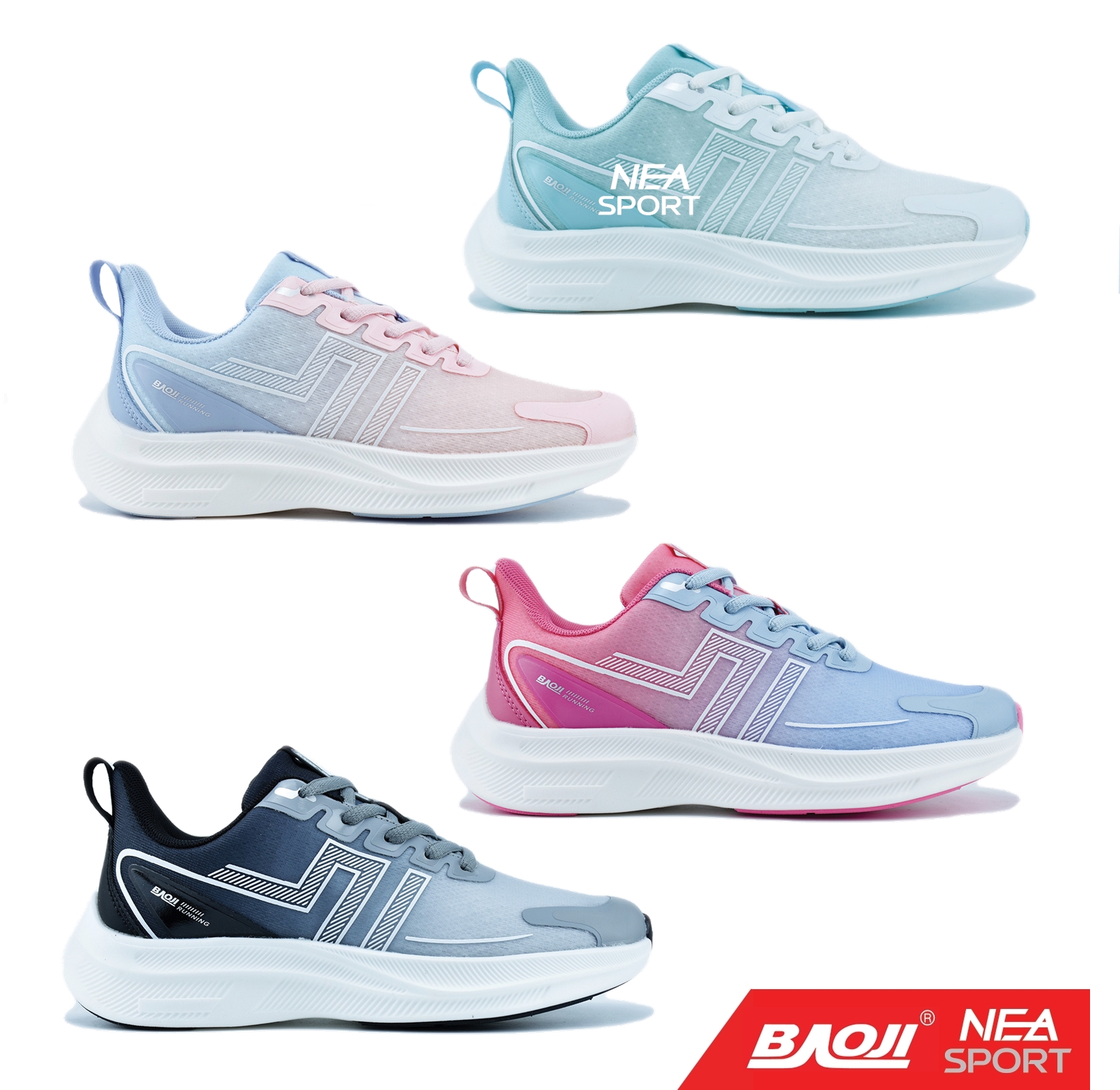 Baoji 940 Running Cloud รองเท้าผ้าใบ บาโอจิ ผู้หญิง - NEA SPORT - ThaiPick