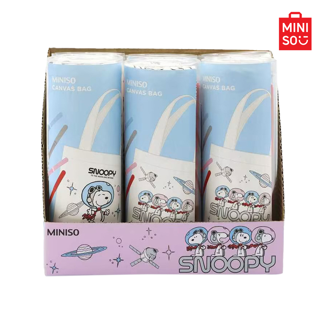 MINISO กระเป๋าผ้าระบายสี Snoopy the Little Space Explorer Collection - มินิโซ - ThaiPick