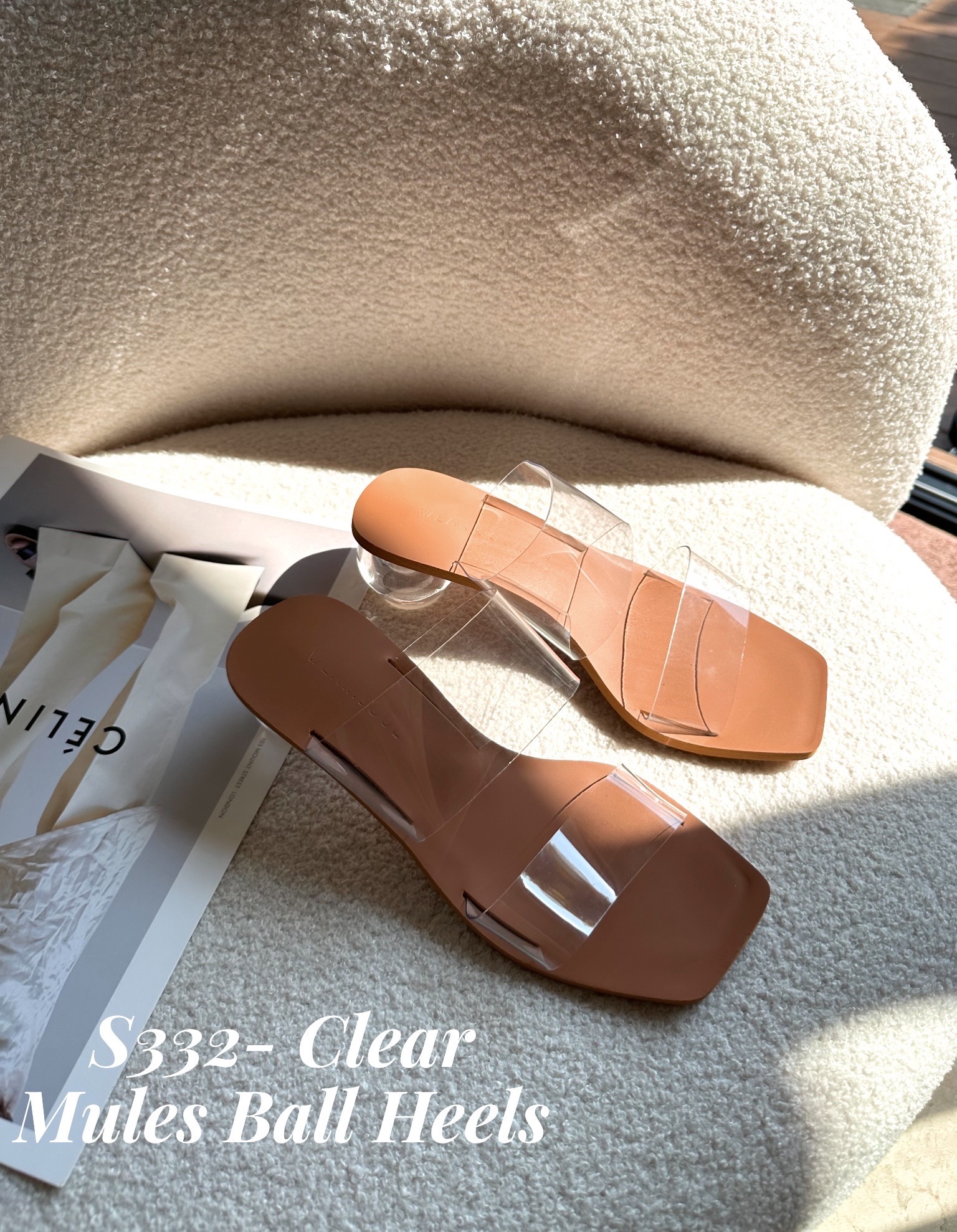 WEAR.SOUL S332 Clear Mules Ball Heel - WEAR.SOUL - ThaiPick