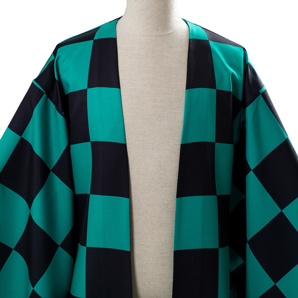 In Stock Anime Demon Slayer Kimetsu no Yaiba Tanjiro Kamado Kimono ...