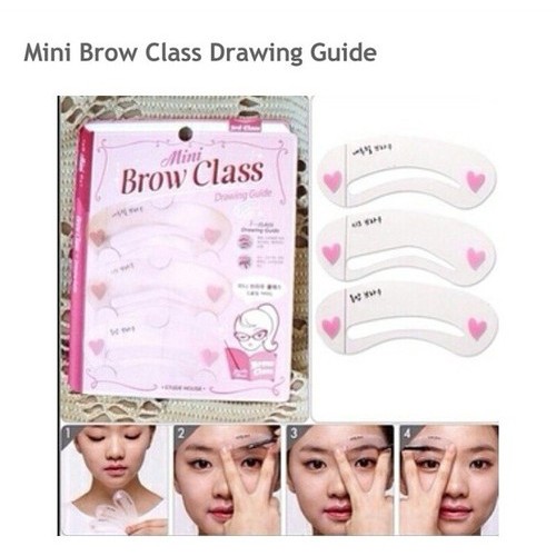 บล็อคคิ้ว GOHO Mini Brow Class drawing guide 3แบบ3สไตล์ ใน1ชิ้น ...