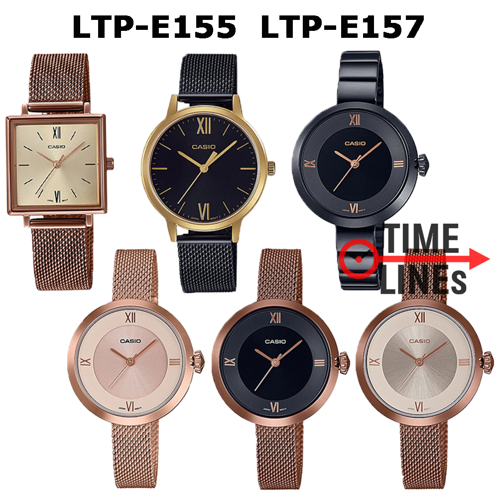 Casio รุ่น LTP-E154 LTP-E155 LTP-E157 นาฬิกา ผู้หญิง สวยสวย หรูหรู สายสแตนเลส ประกัน1ปี LTPE154 ...